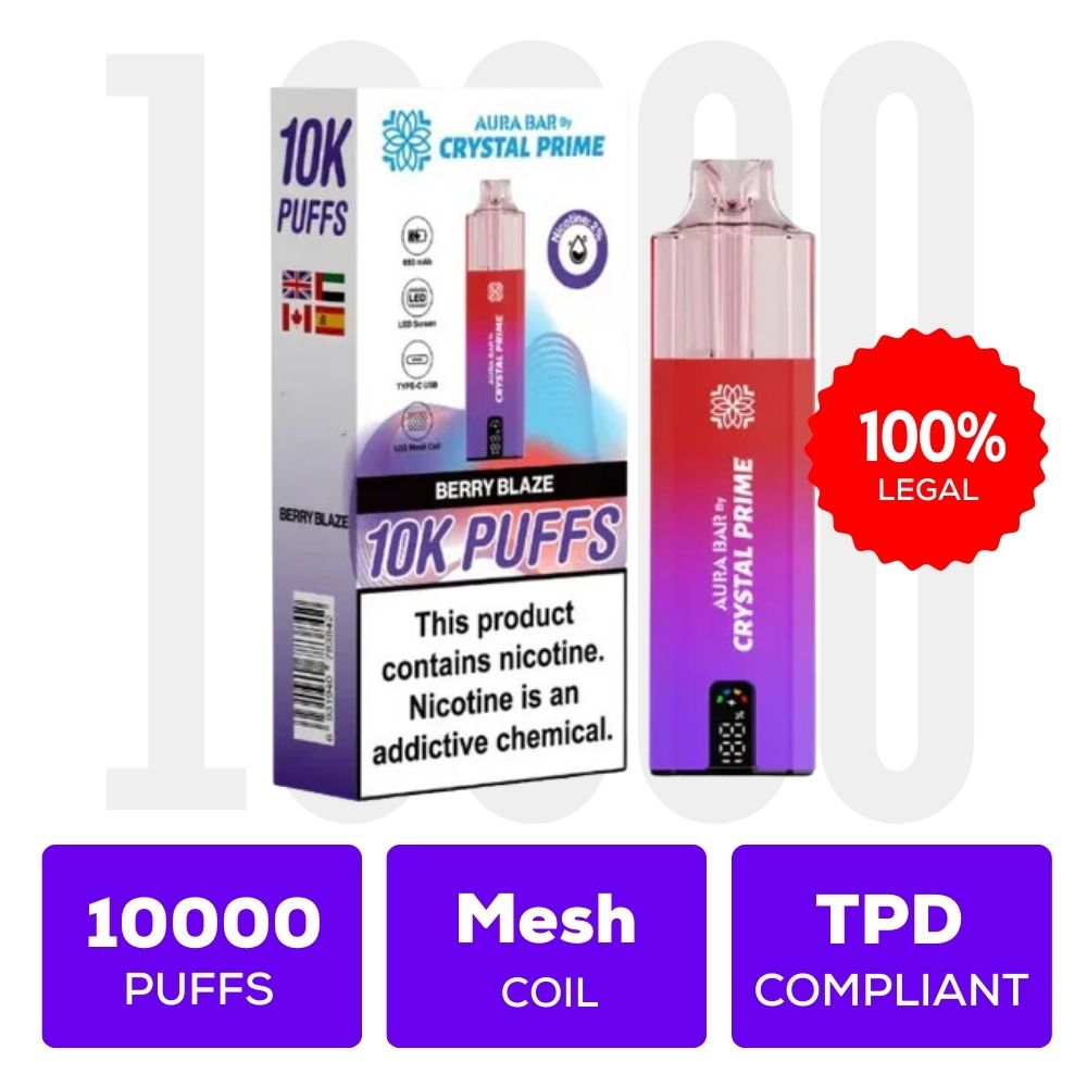 Crystal Prime Aura Bar 10k Prefilled Pod Kit | Any 3 for £22.99 – Shop ...